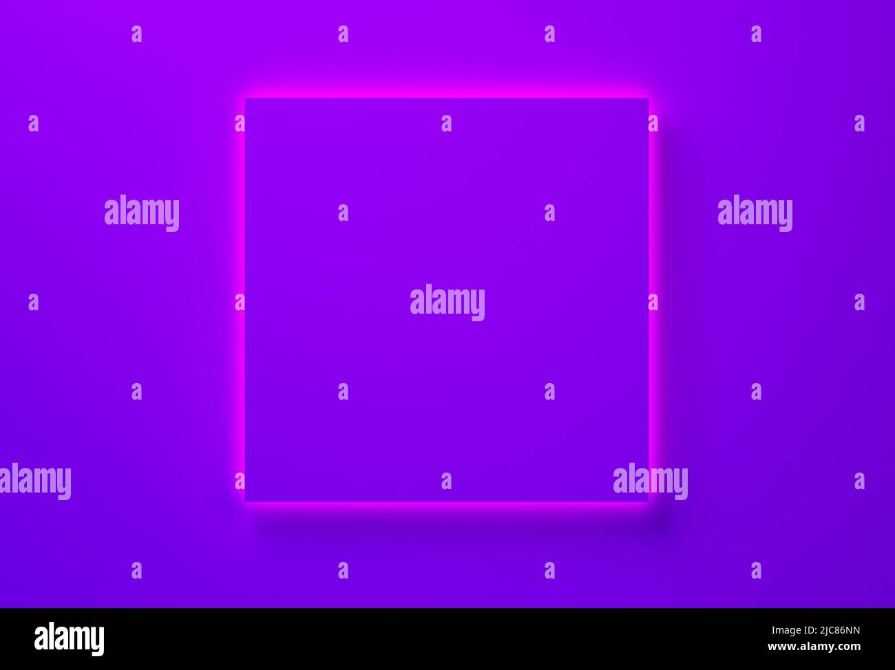 Abstract square shape and light on violet background. 3d illustration ...