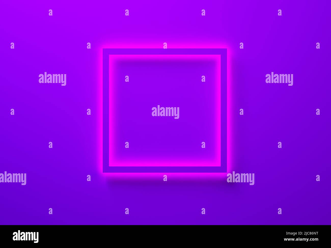 Abstract square shape and light on violet background. 3d illustration ...