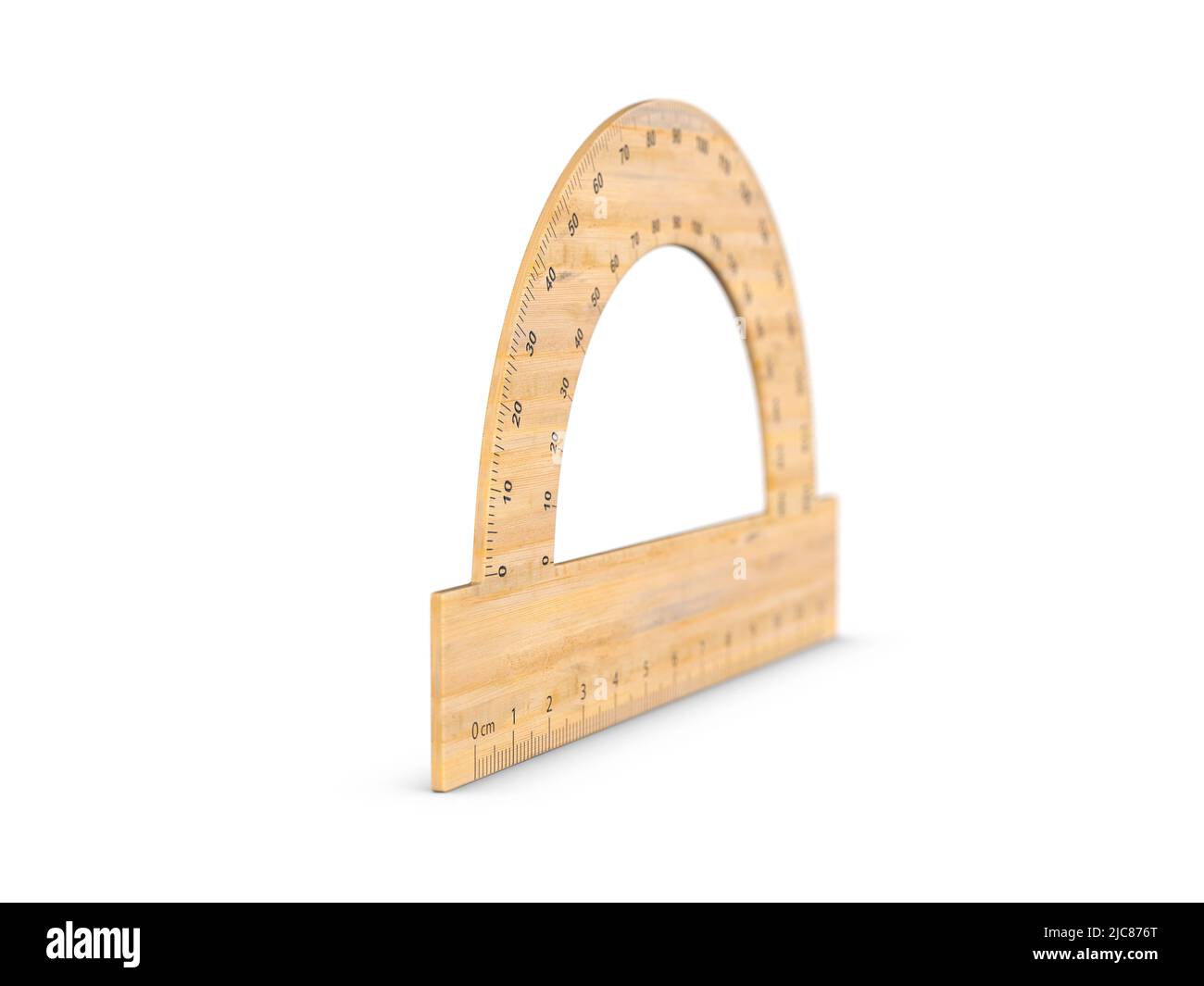 Protractor on a white background. 3d illustration Stock Photo - Alamy