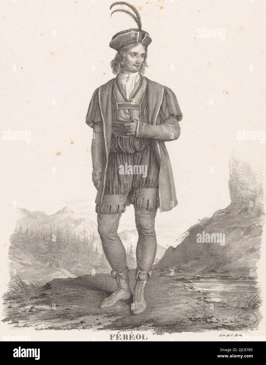 Portrait of Louis F, print maker: Alexandre Marie Colin, (mentioned on ...