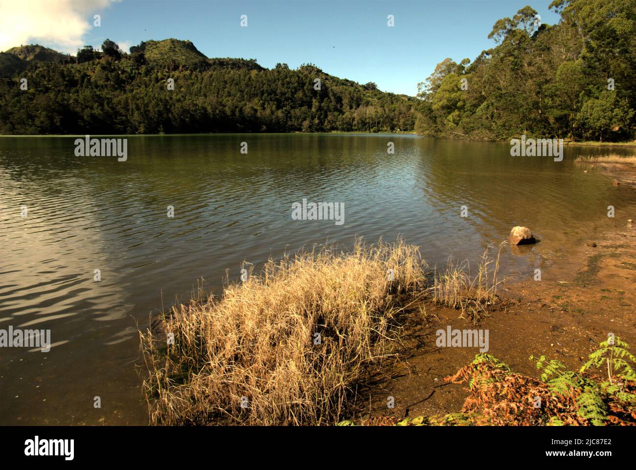 Pengilon lake, a highland freshwater lake on Dieng plateau, which is ...
