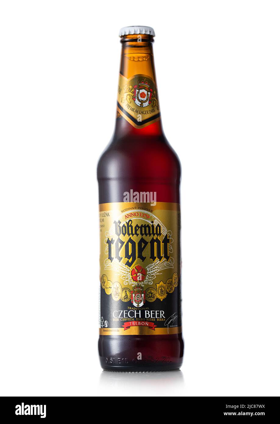 LONDON,UK - MAY 29, 2022: Bottle of Bohemia regent czech lager beer on ...