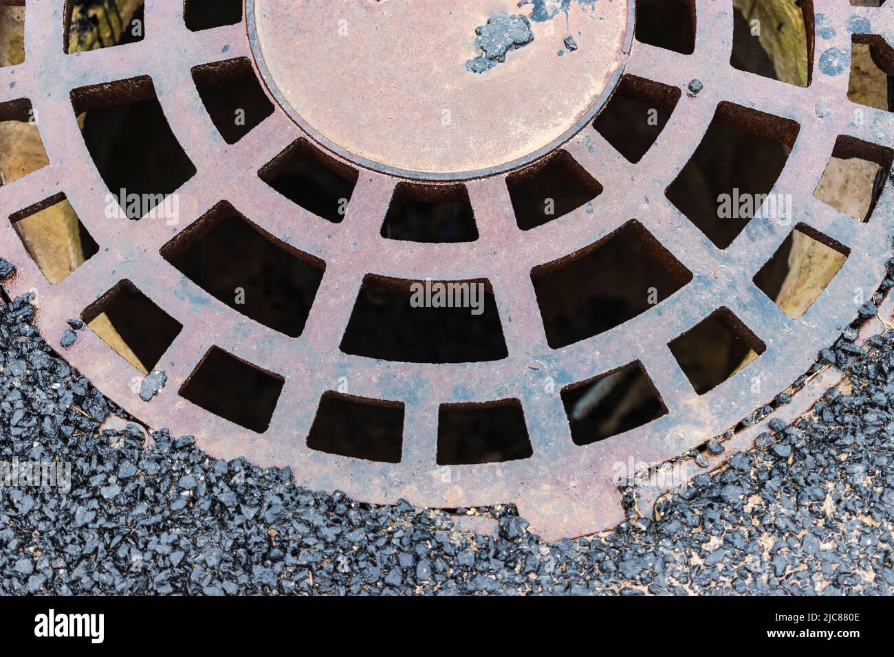 Cast iron storm drain grate hi-res stock photography and images - Alamy