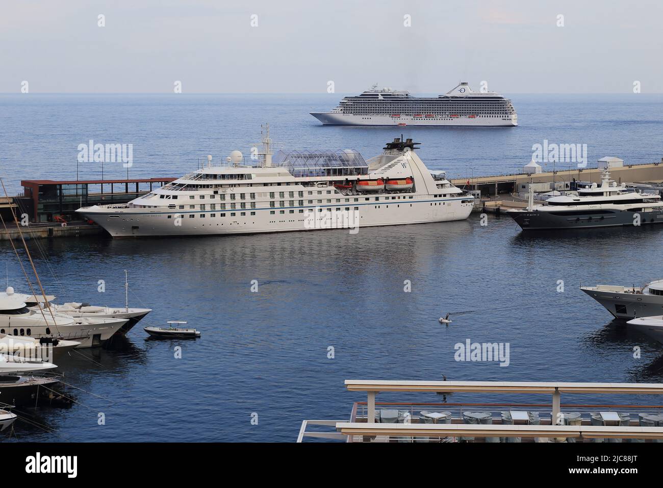 There s a view on part of harbour of Monaco and Monaco s mooring in ...