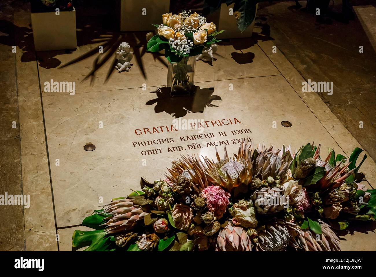 There's tomb of princess Grace in the Cathedral May 19, 2015 in Monaco ...