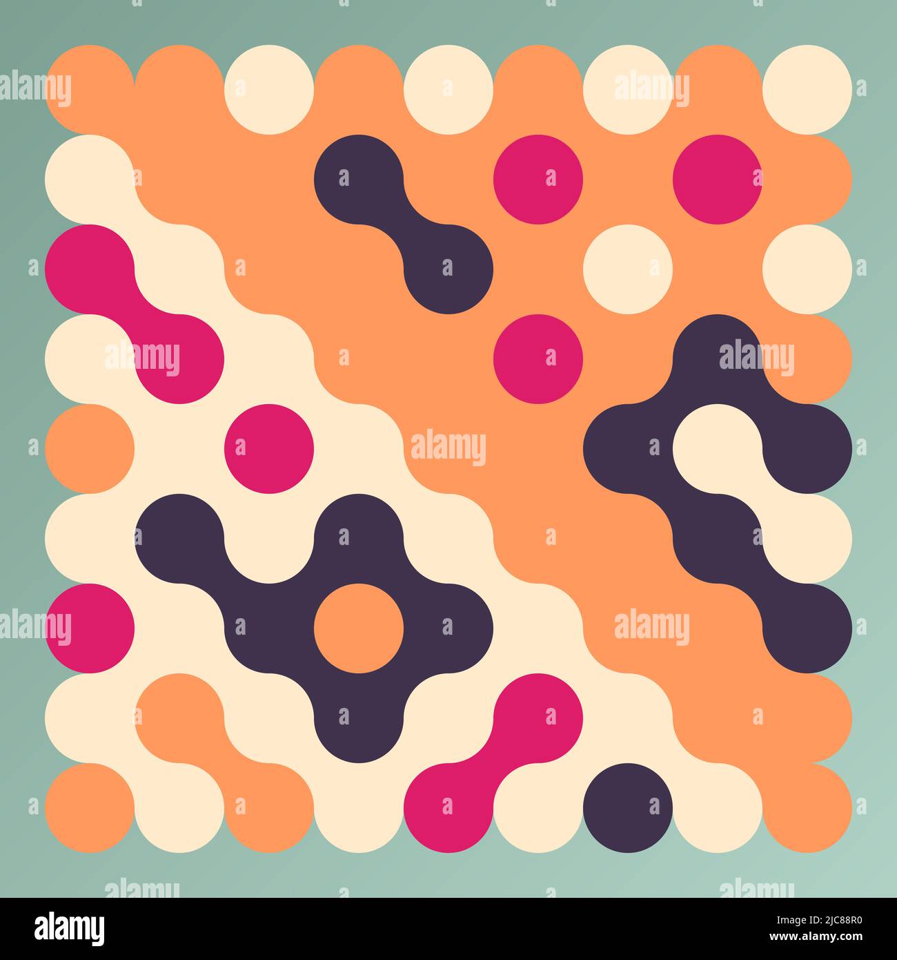 Random color rounded truchet tiling illustration Stock Vector Image ...