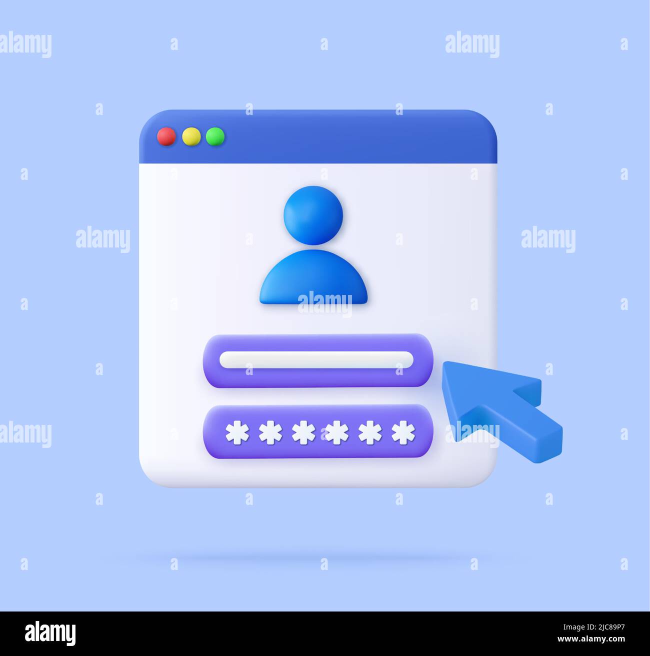 3d user Login form page Stock Vector Image & Art - Alamy