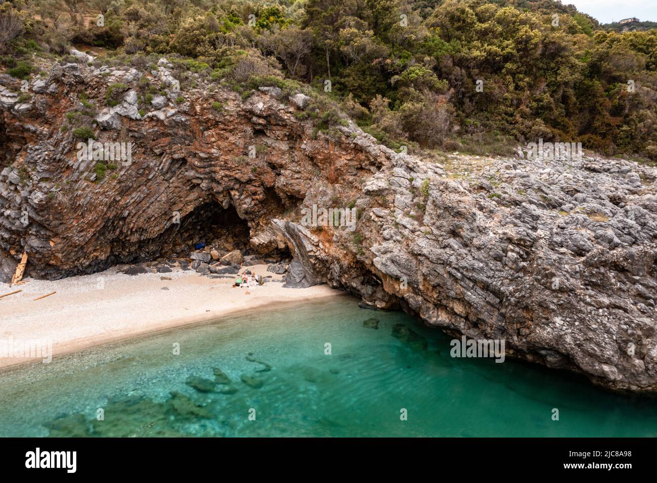 Beautiful Milopotamos Beach at the Pelion peninsula in Greece Stock ...