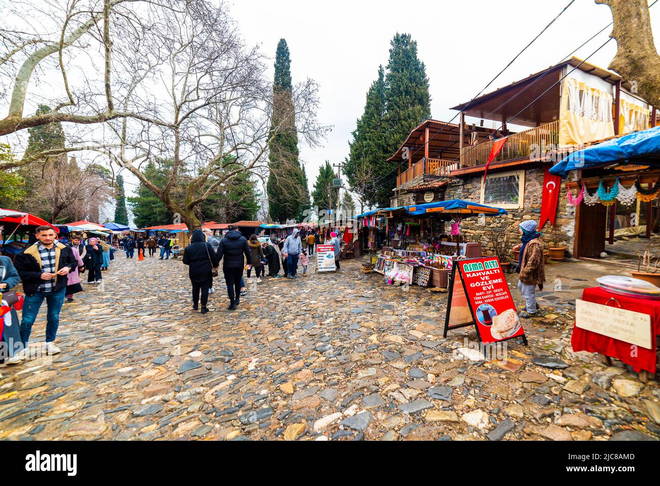 BURSA, TURKEY - MARCH 6, 2022: Cumalikizik Village in Bursa, Turkey ...