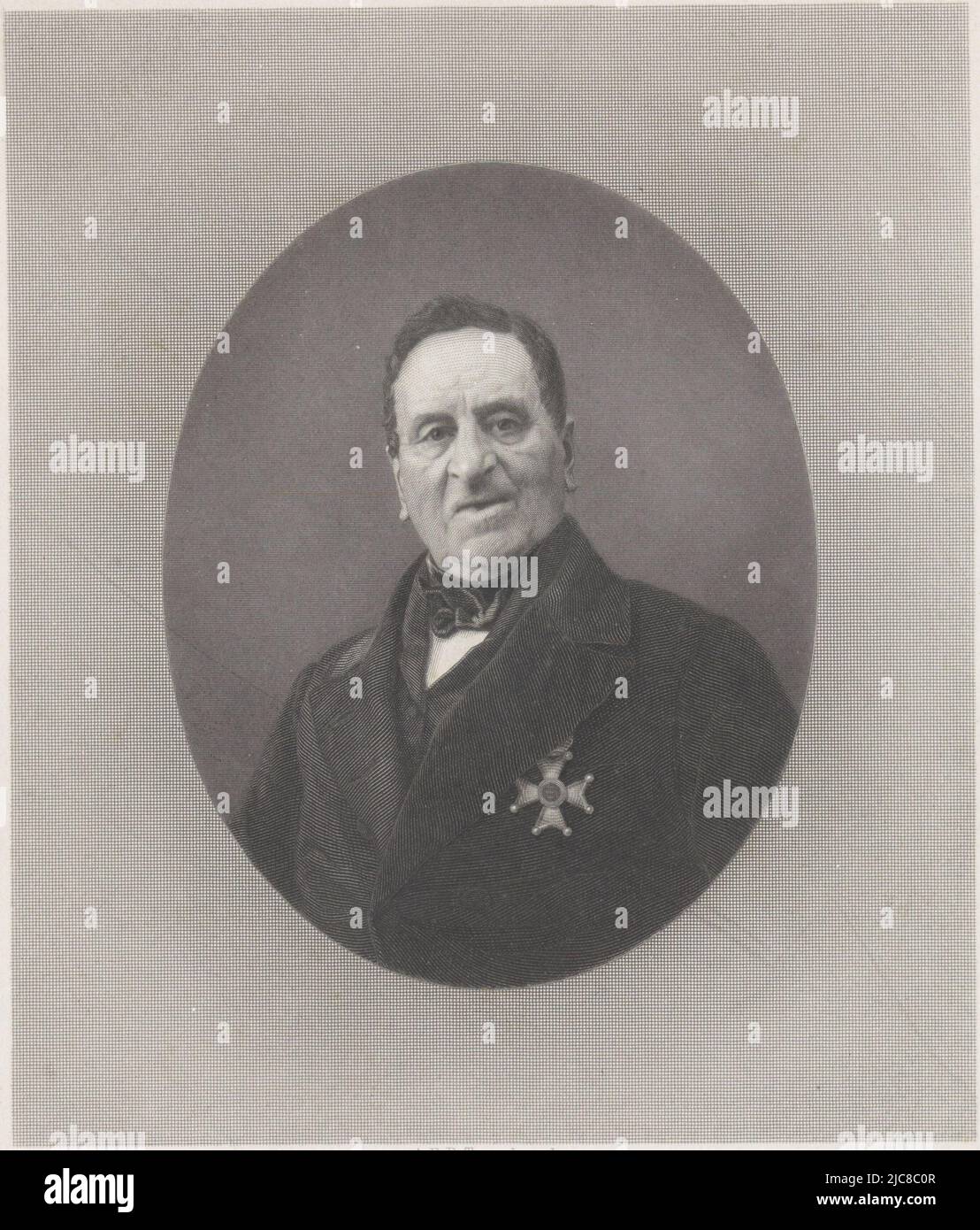 Portrait of the Rotterdam poet and merchant Hendrik Tollens, print ...