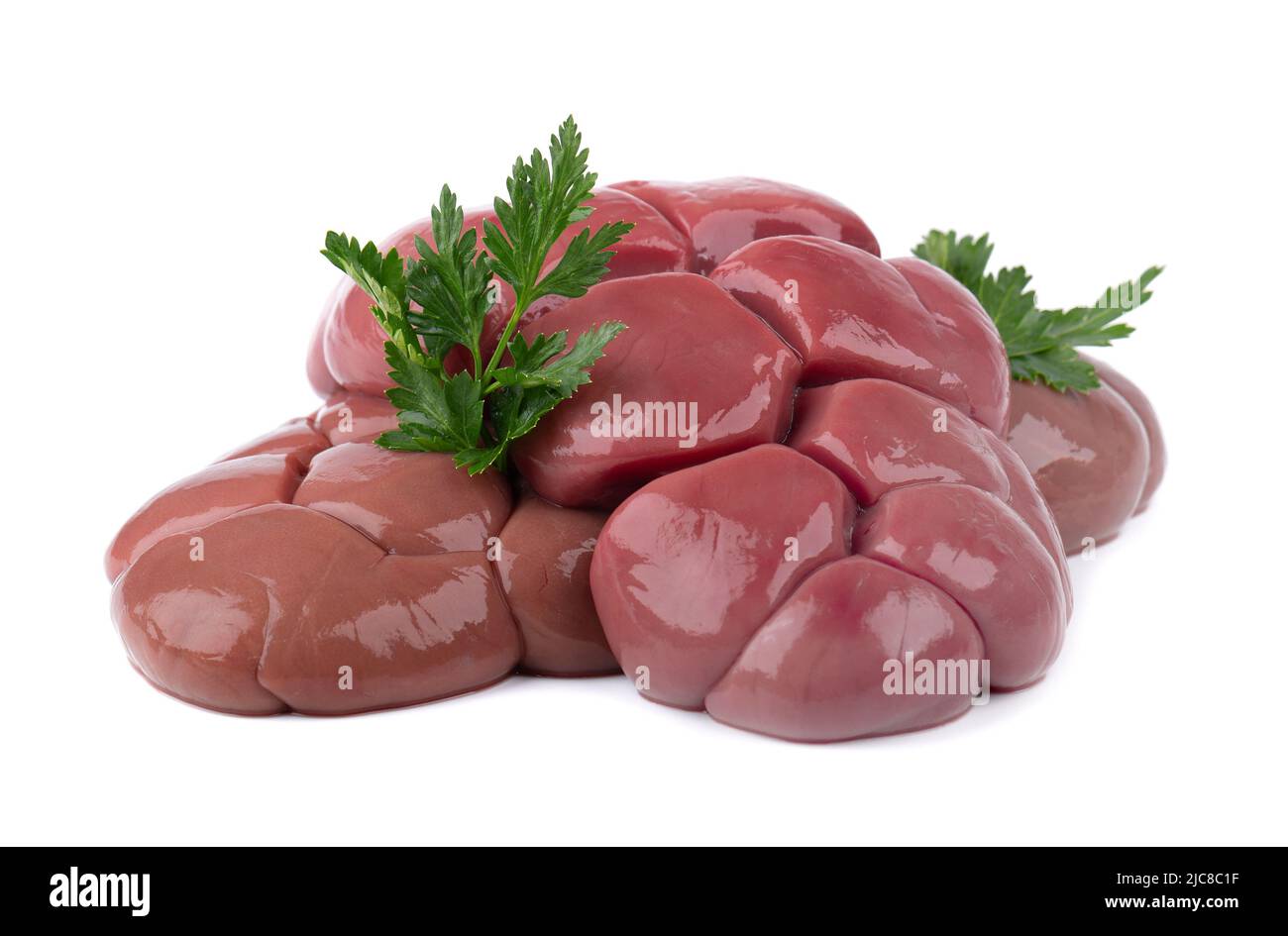 Beef kidney isolated on white background. Closeup. Raw cow kidney Stock ...