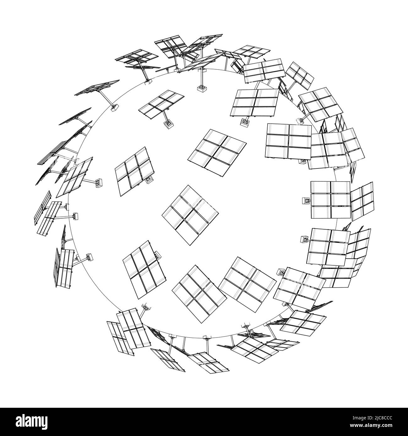 Solar Panels on Earth Concept. Vector Stock Vector Image & Art - Alamy