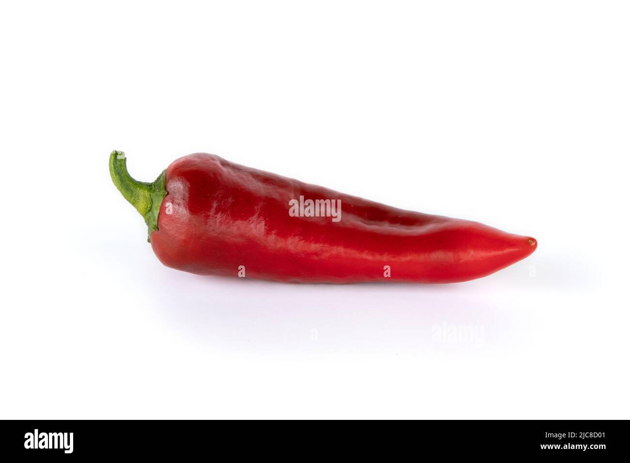 red bell pepper isolated on white background, long sweet pepper, fresh ...