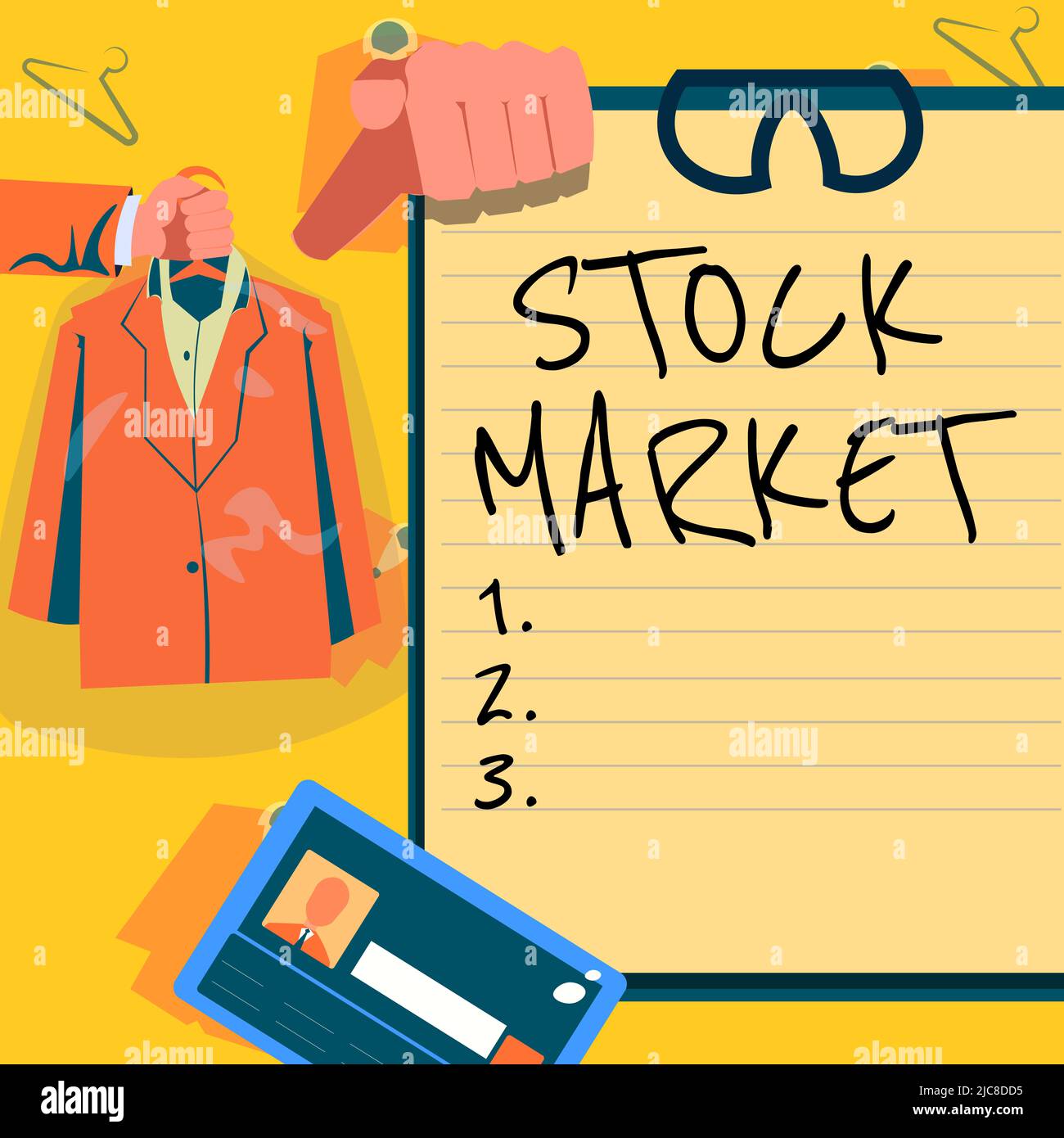 Text caption presenting Stock Market. Word Written on Particular market ...