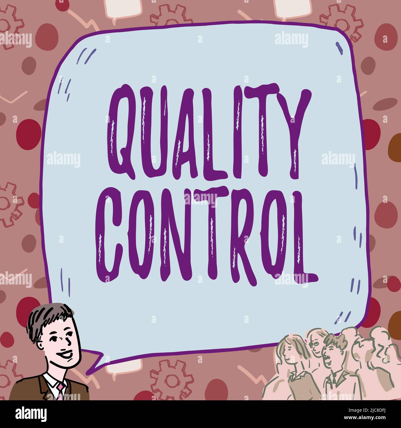 Sign displaying Quality Control. Conceptual photo insure that product ...