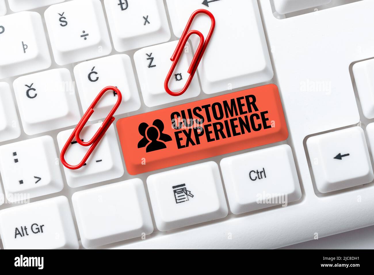 Text caption presenting Customer Experience. Concept meaning phrase to ...