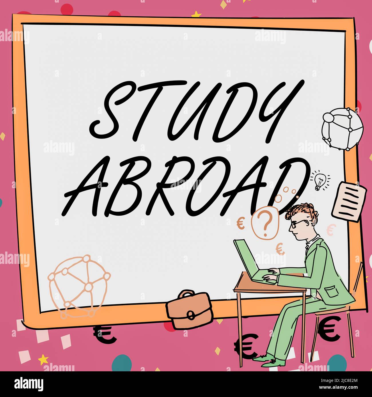 Conceptual caption Study Abroad. Conceptual photo Pursuing educational ...