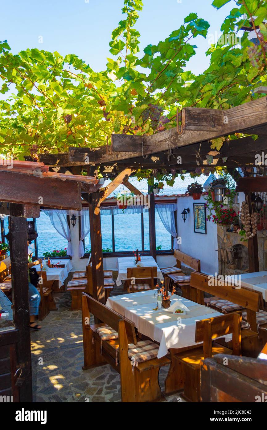 Traditional seaside restaurant with nice sea view at the Old Town of ...
