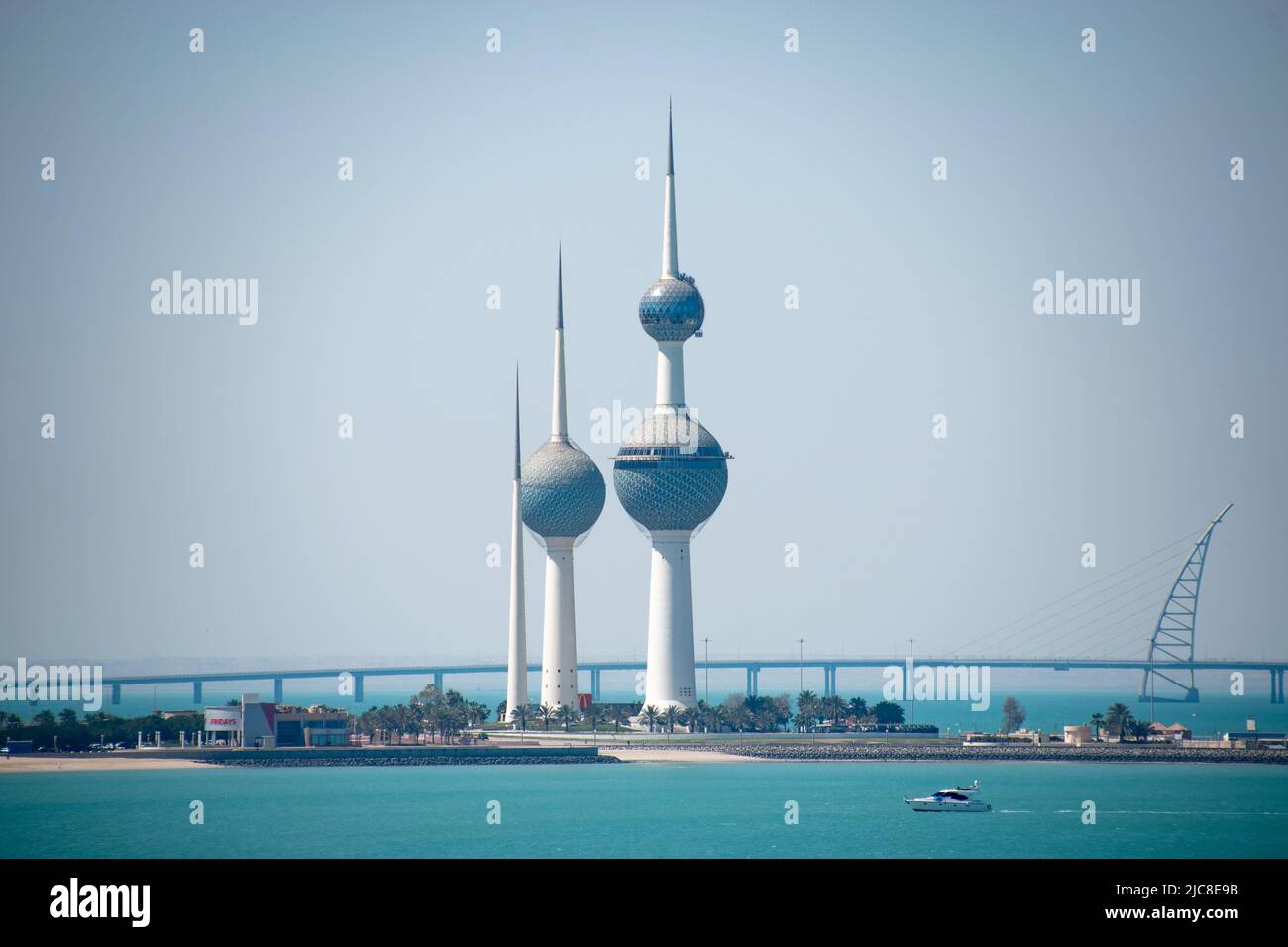 The Kuwait Towers are a group of three thin towers in Kuwait City ...