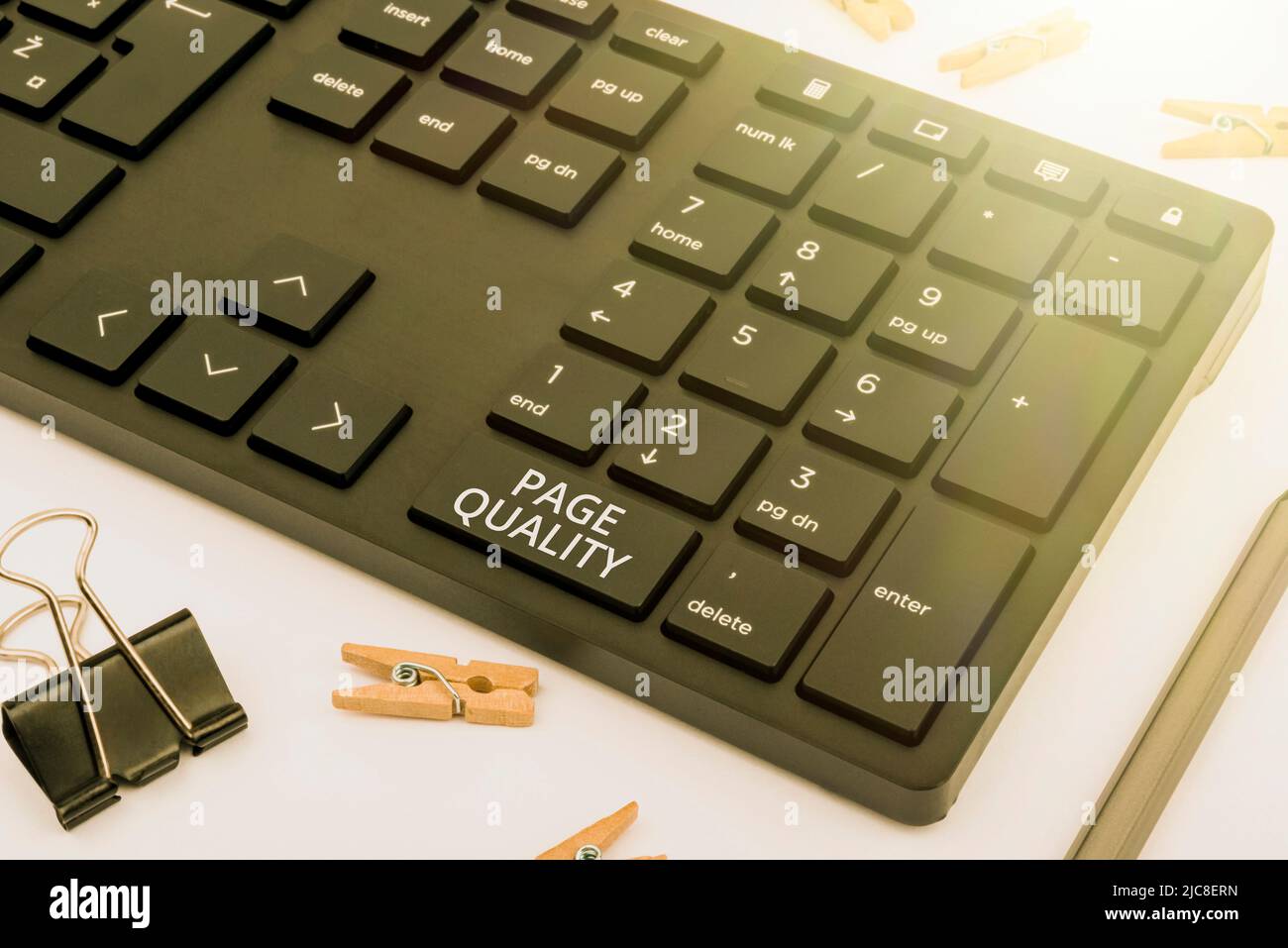 Conceptual caption Page Quality. Conceptual photo Effectiveness of a ...