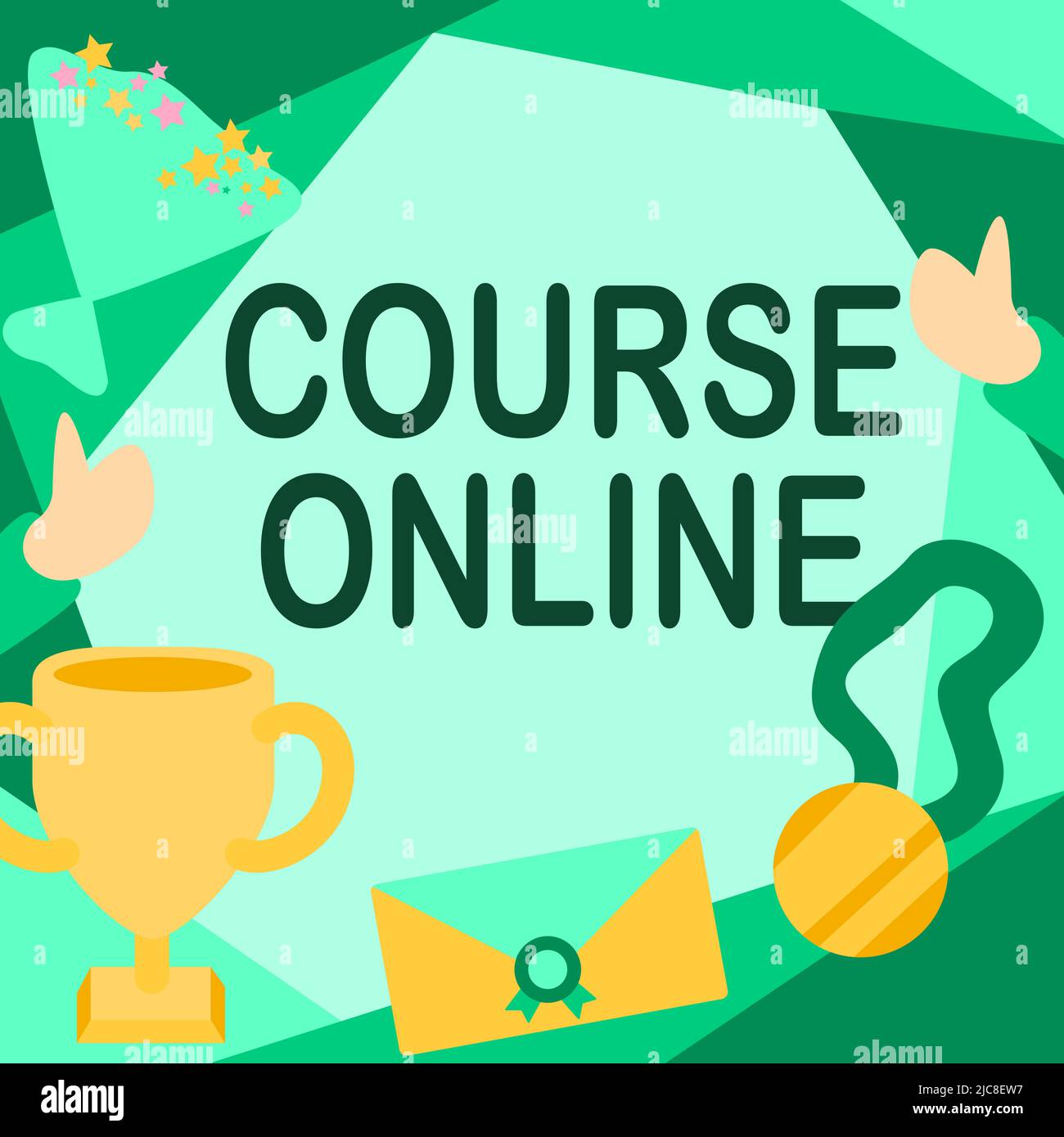 Writing displaying text Course Online. Business idea eLearning ...