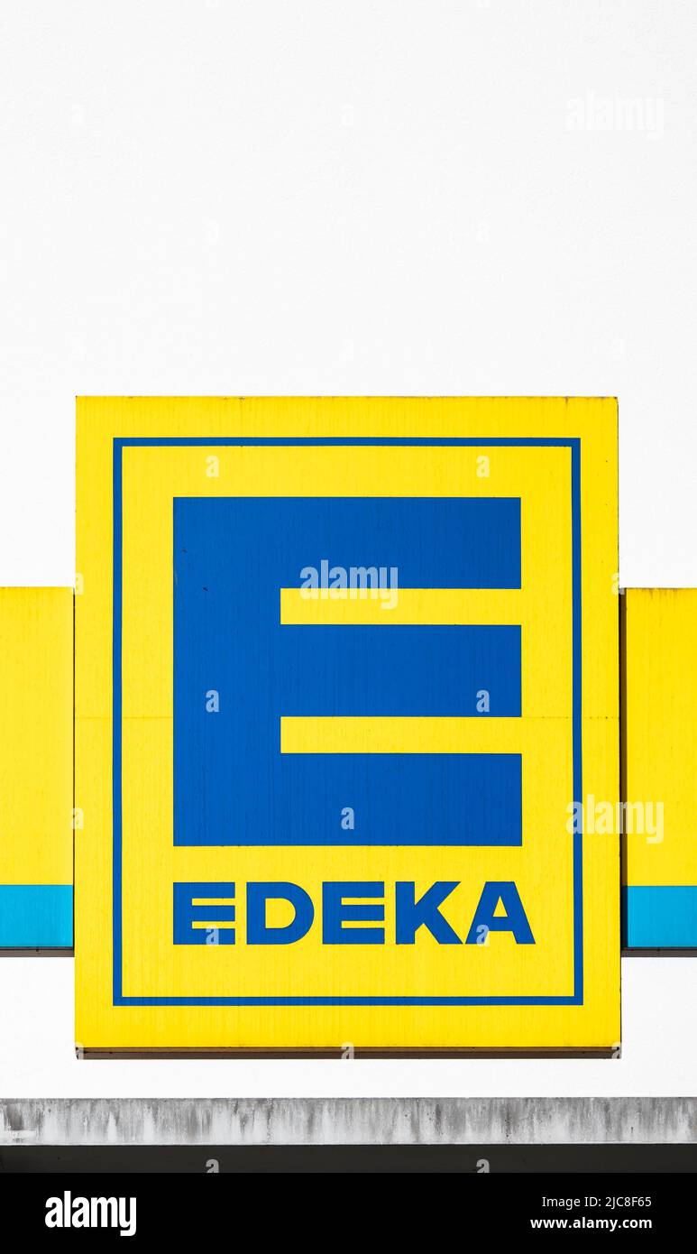 10 June 2022, Baden-Wuerttemberg, Rottweil: The logo of the grocery ...