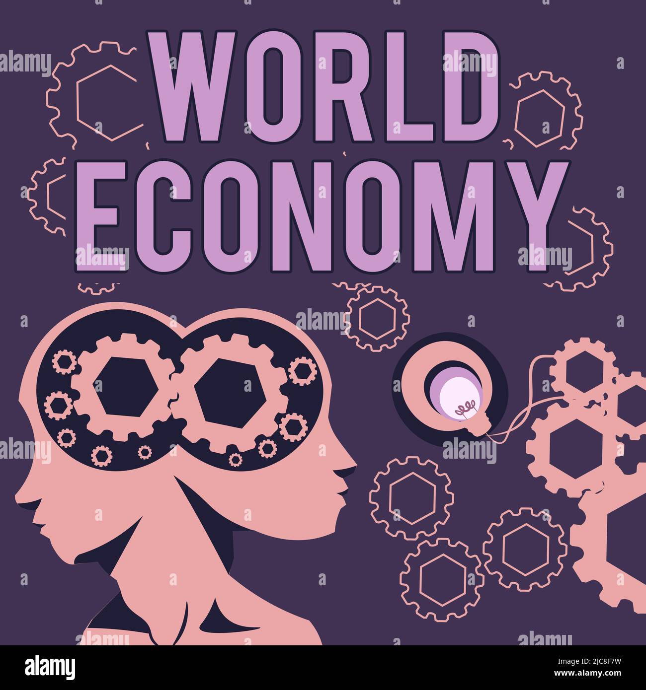 Text showing inspiration World Economy. Concept meaning Global ...