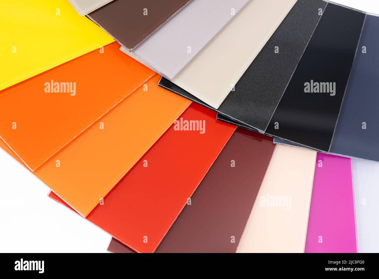 Colored glass samples, Warm colors palette, interior design, decorative ...