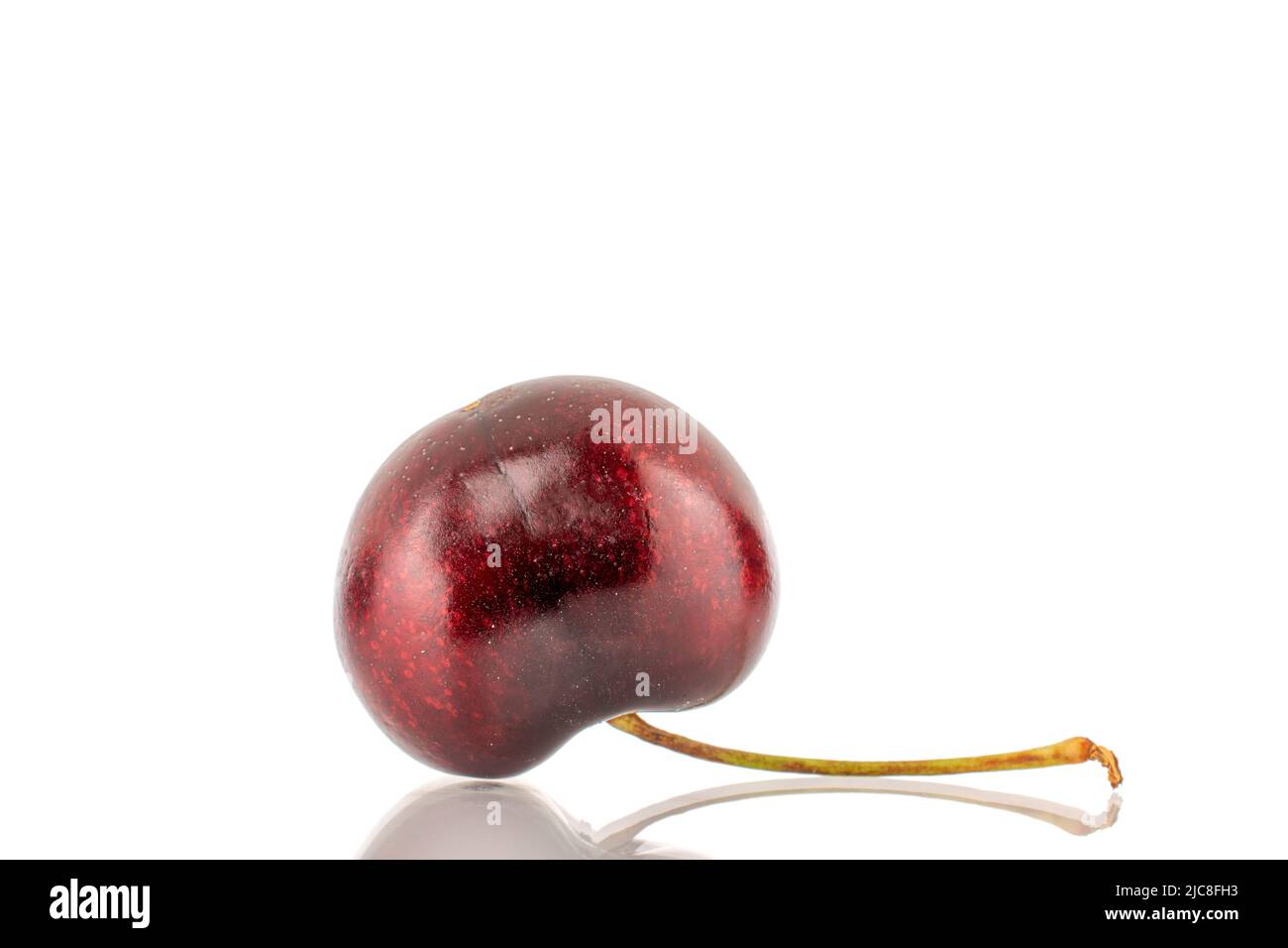 One sweet cherry berry, close-up, isolated on a white background Stock ...