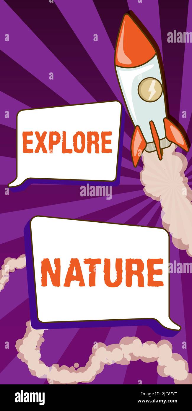 Writing displaying text Explore Nature. Business overview Reserve ...