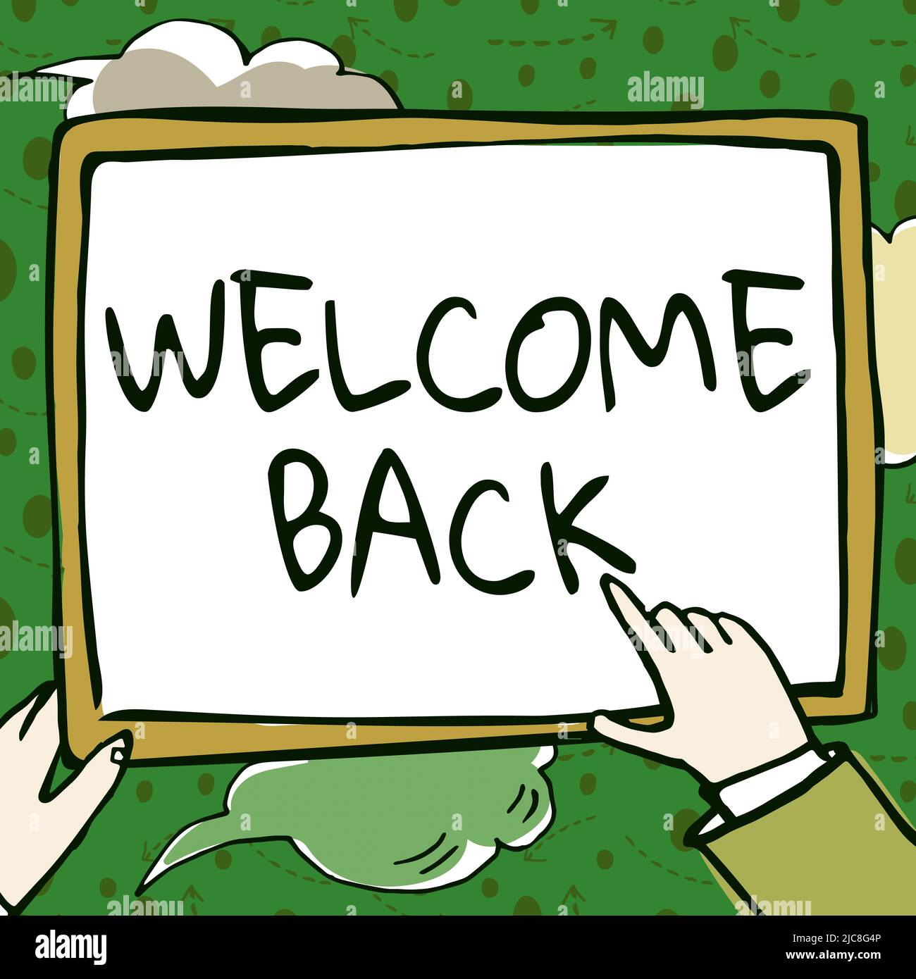 Writing displaying text Welcome Back. Business idea Warm Greetings ...