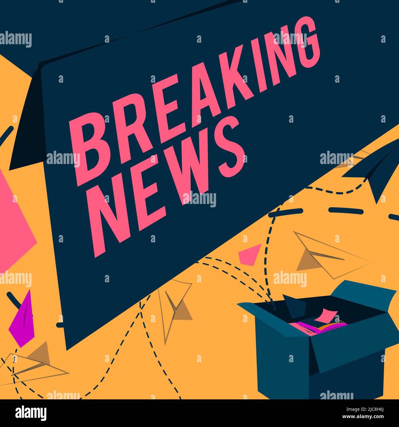 Hand writing sign Breaking News. Business idea Special Report ...