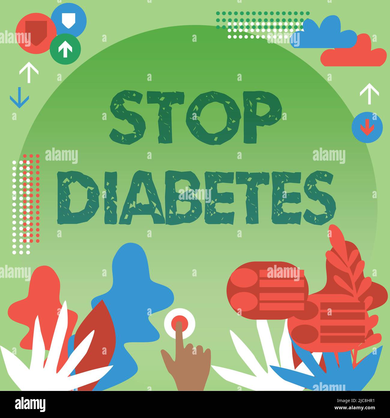 Hand writing sign Stop Diabetes. Concept meaning Blood Sugar Level is ...