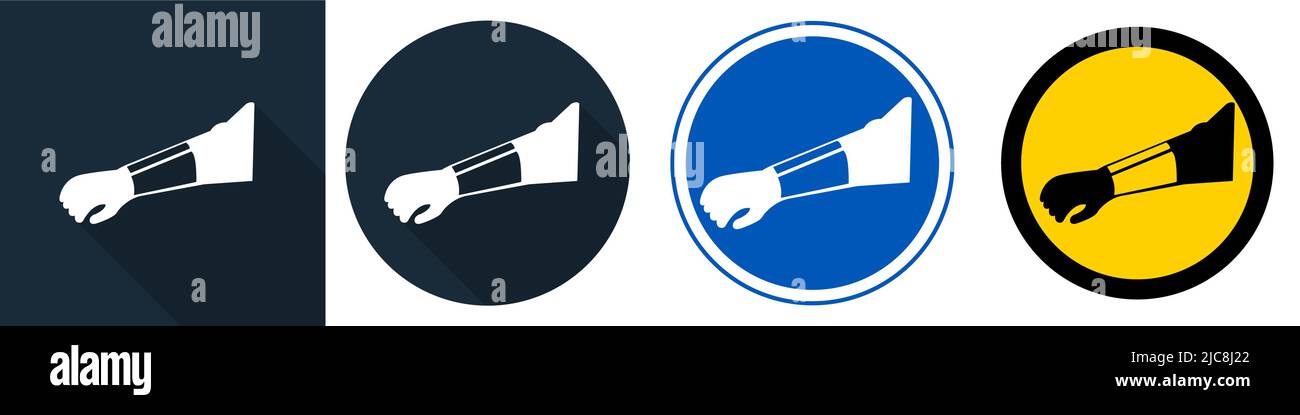 Symbol Wear Arm Protection Sign Isolate on White Background,Vector ...