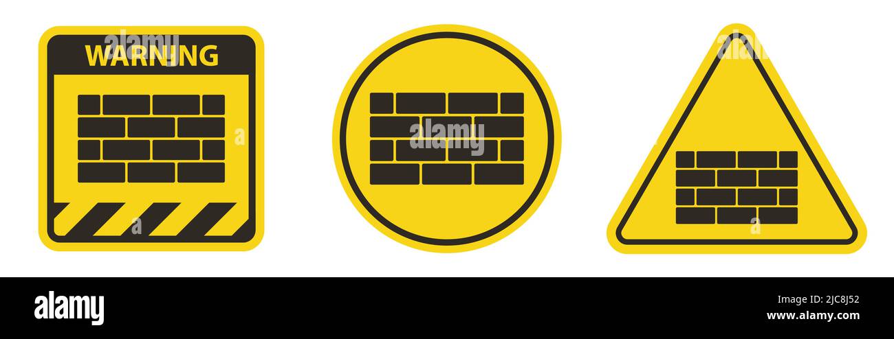Brick Wall Icon Symbol Sign Isolate on White Background,Vector ...