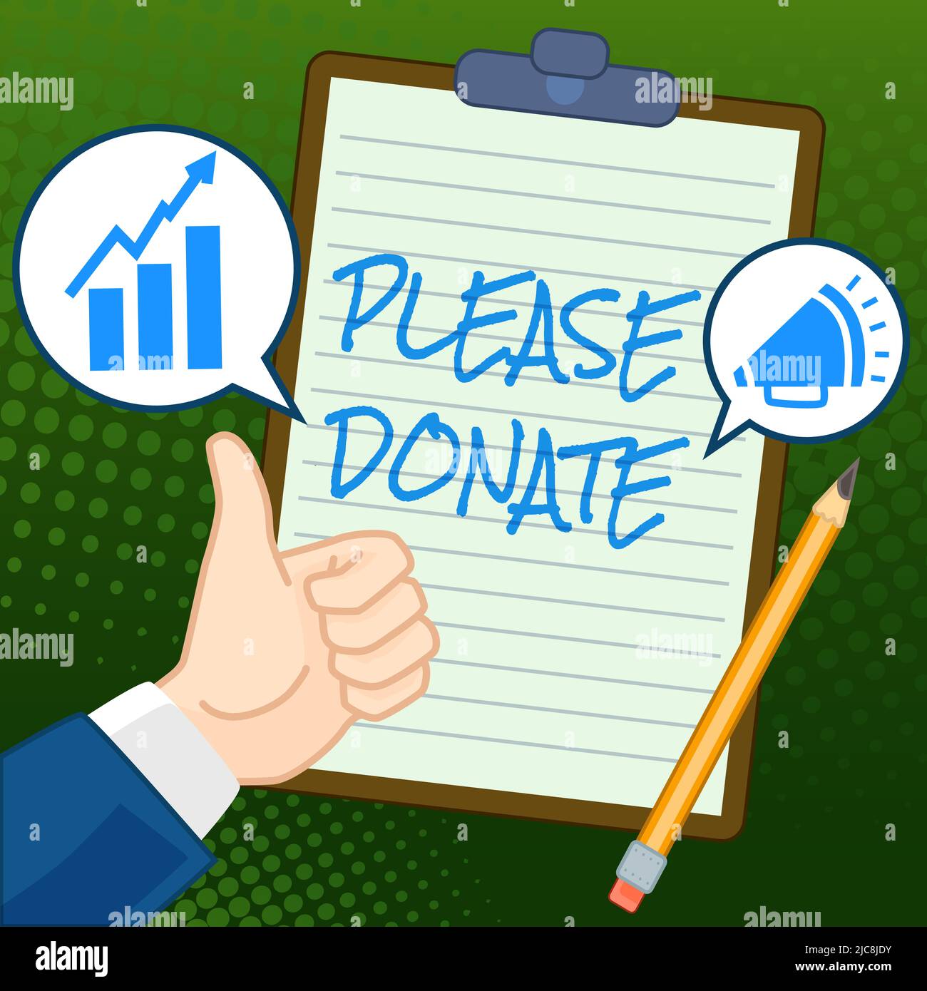 Conceptual display Please Donate. Business idea Supply Furnish Hand out ...