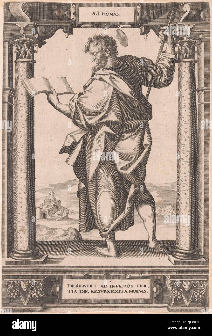 Tomas the apostle S. Thomas Christ, the apostles and St. Paul , print ...