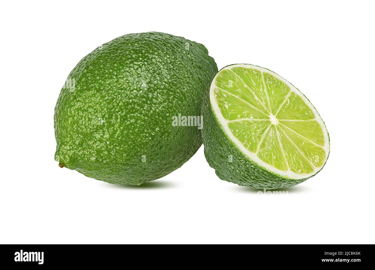 Fresh green lime isolated on white background. Citrus and tropical ...