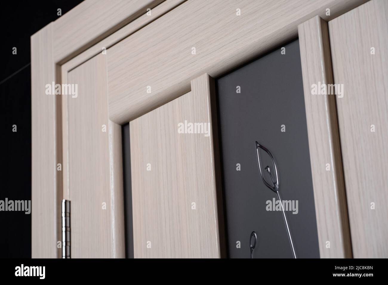 stylish and modern wooden door parts indoor Stock Photo - Alamy