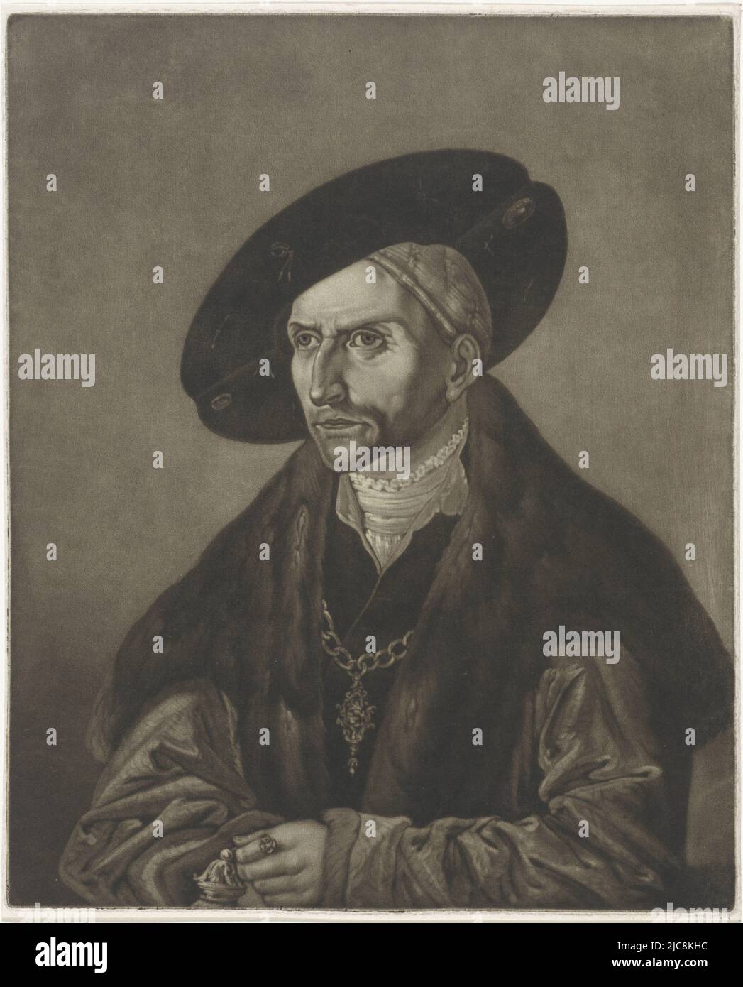 Portrait of Edzard I the Great, count of East Frisia. He wears a coat ...