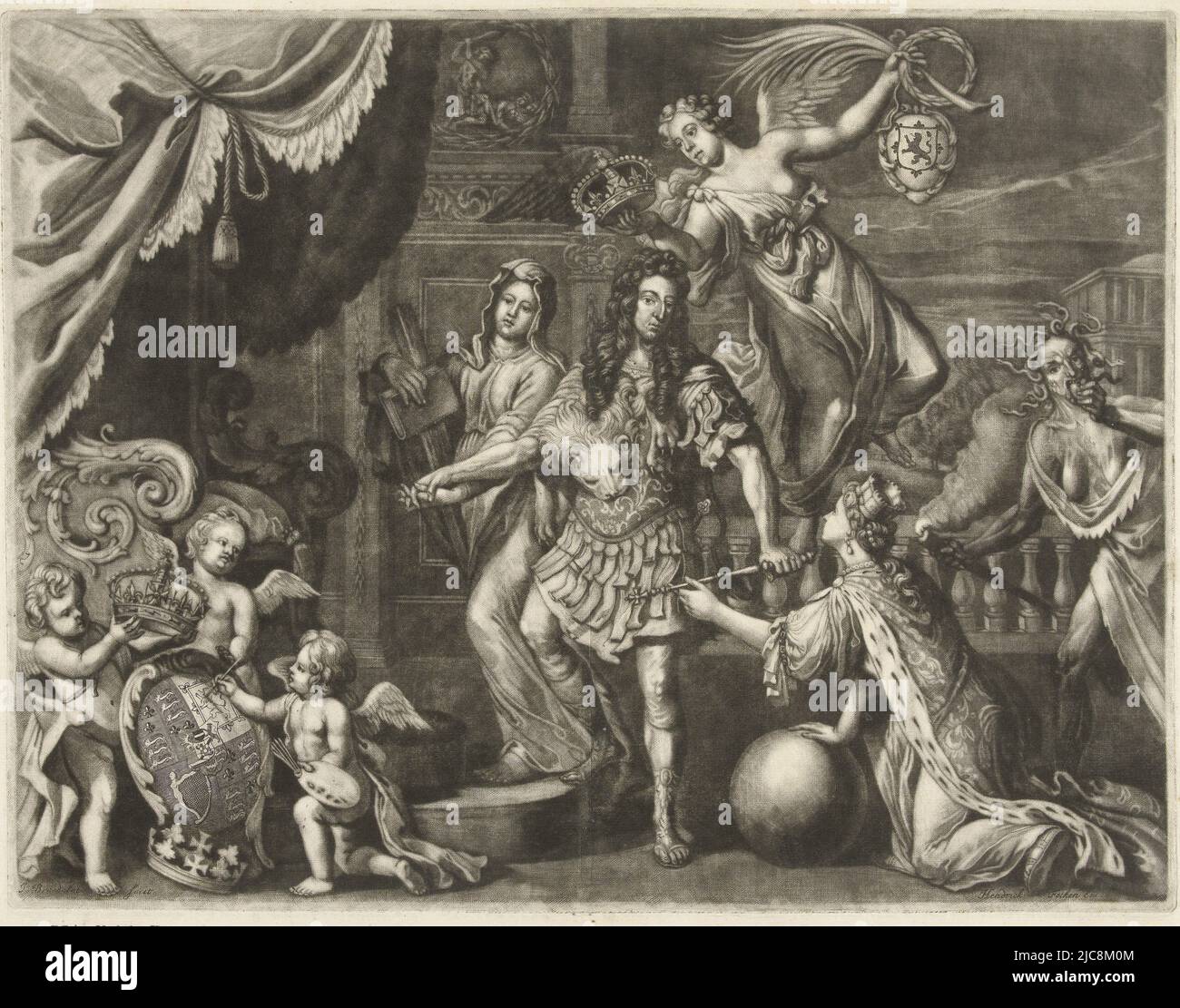 Allegory of the appointment of William III as King of Great Britain ...