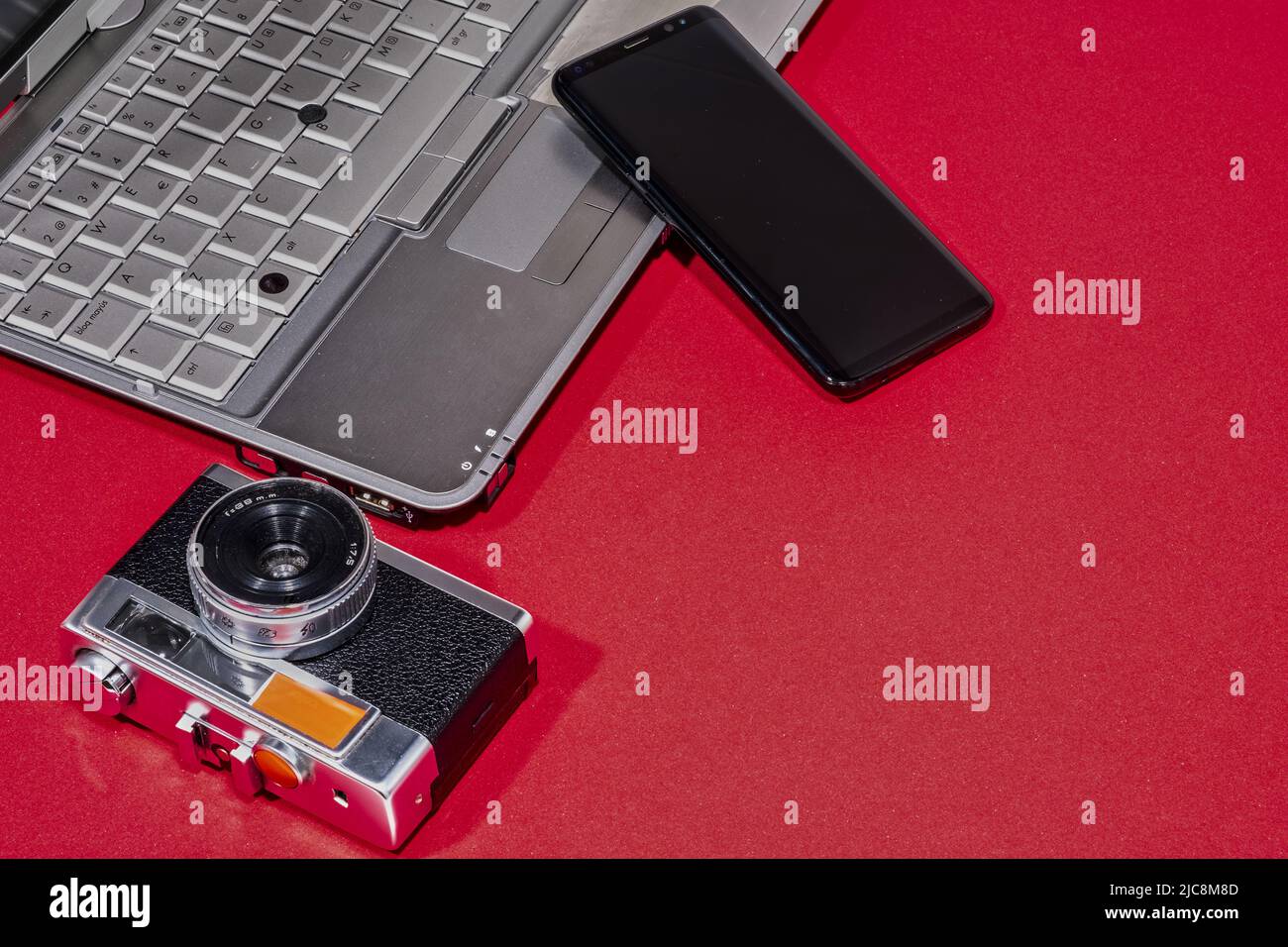 Laptop top view people camera hi-res stock photography and images - Alamy