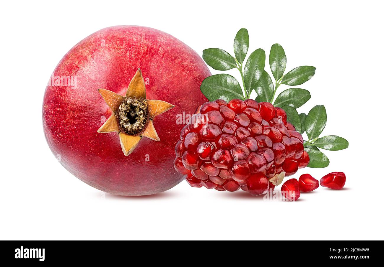 pomegranate isolated on white background Stock Photo - Alamy