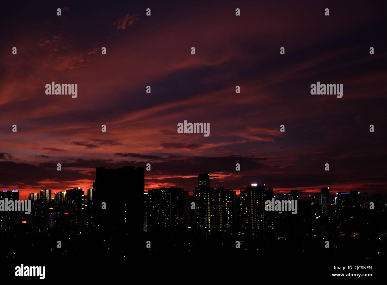 Hanoi Sunset Skyline View Stock Photo - Alamy
