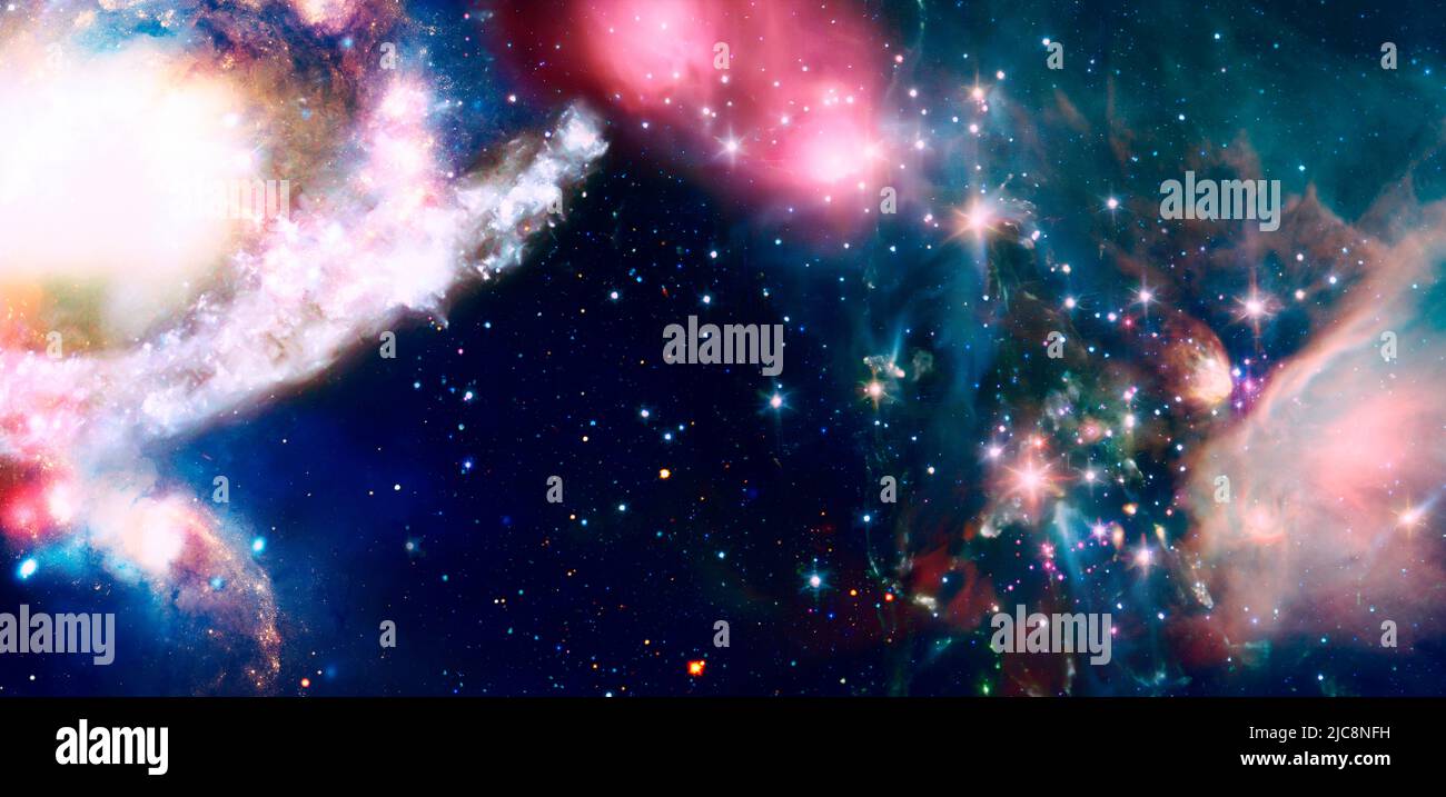 star particle motion on black background, starlight nebula in galaxy at ...