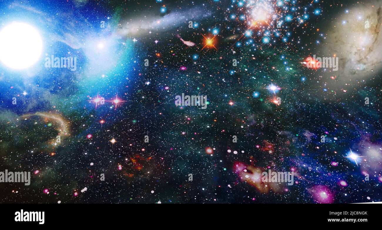 star particle motion on black background, starlight nebula in galaxy at ...