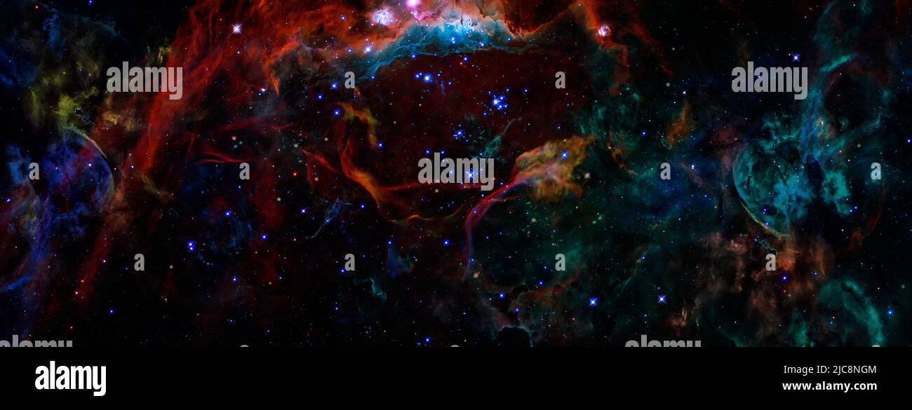 Incredibly beautiful galaxy in outer space. Nebula night starry sky in ...