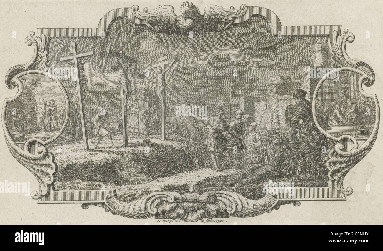 Cartouche depicting christs crucifixion hi-res stock photography and ...