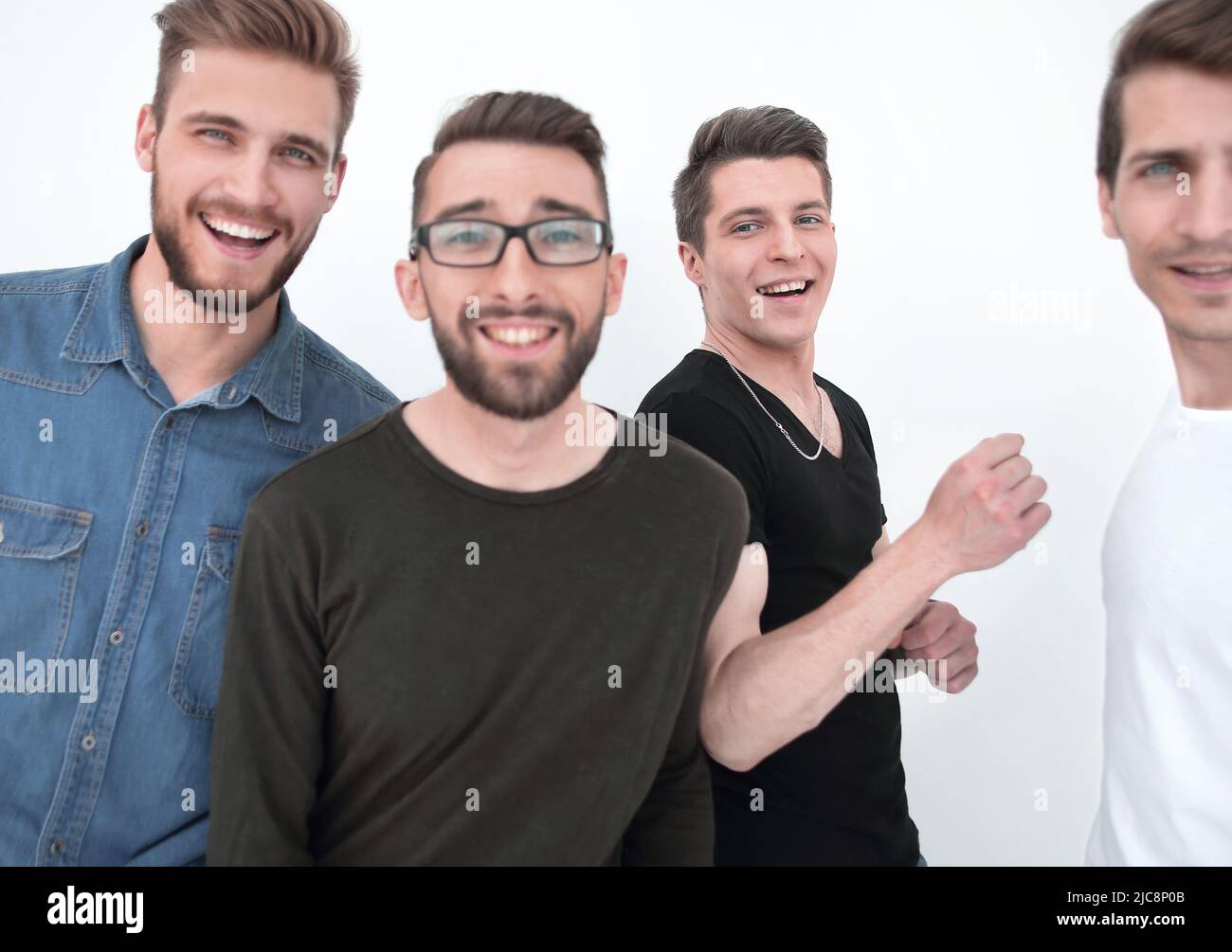 close up.a group of happy guys Stock Photo - Alamy