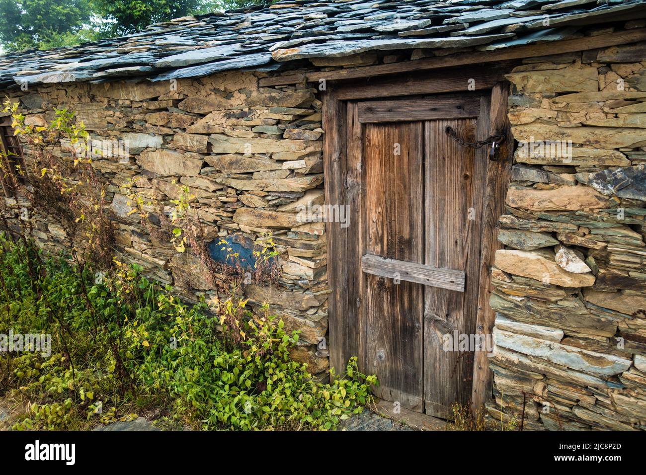 A traditional home in himalayan region of Uttarakhand India made of ...